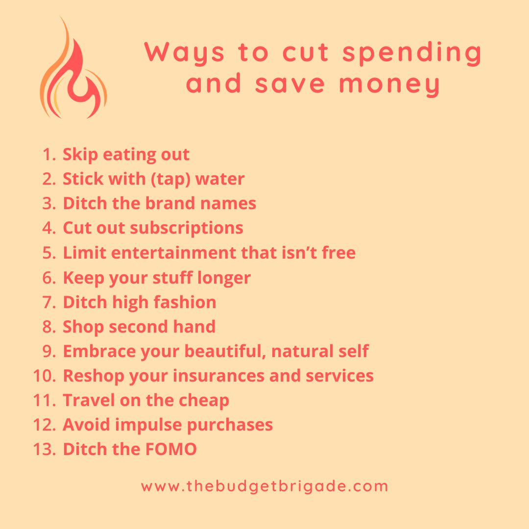 13 Ways to Cut Spending and Save Money on a Tight Budget